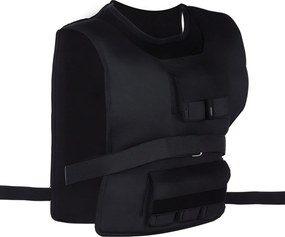 HOMCOM tréninková vesta 30 kg zátěžová vesta pro silový trénink nastavitelná oxford a železo černá 36x52cm