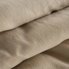 LNĚNÉ POVLEČENÍ LINEN 200X220 CM, 2 KS 70X80 CM BÉŽOVÁ