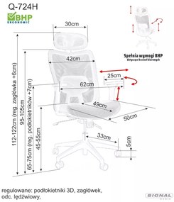 Kancelářská židle Berta šedá