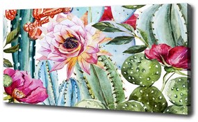 Wallmuralia Foto obraz na plátně Kaktusy a květiny 100x50