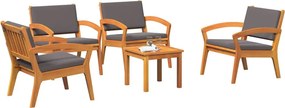 Bistro souprava 5 ks Hnědá Polyester 3328620