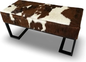 Luxusní kožený taburet - lavice - Henrik exotic tricolor