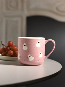 Sinsay - Keramický hrnek s halloweenským motivem - pastelová růžová
