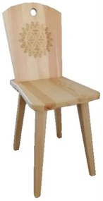 dřevěná jídelní židle z masivního dřeva borovice KR6 jandr