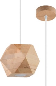 Sollux Lighting Závěsné svítidlo WOODY přírodní dřevo