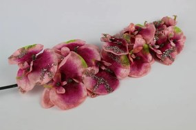 Růžová umělá orchidej na stonku 95cm