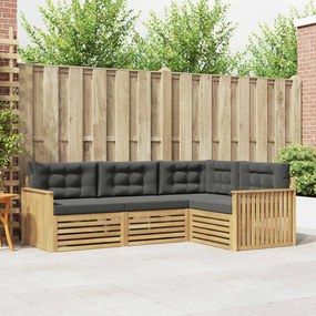 Venkovní pohovková souprava 4 ks Bílá a antracitová Polyester 3390402