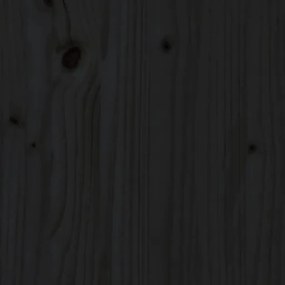 Příborník černý 98,5 x 40 x 75 cm masivní borové dřevo - Default Title