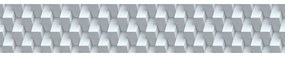 DIMEX | Fototapeta do kuchyně 3D krychlová zeď KI-350-096 | 350 x 60 cm | bílá, šedá