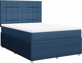 Box spring postel s matrací modrá 140x200 cm textil 3292085