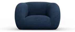 Modré křeslo z textilie bouclé Essen – Cosmopolitan Design