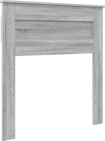 Rám postele s čelo Šedá Sonoma 100 x 200 cm Inženýrské dřevo 3409872
