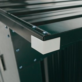 Ocelový box na dva odpadkové koše, zelená, RUBIS