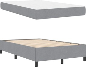 Postel s boxspringem Světle šedá 120 x 200 cm textil 3398850