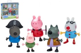 Prasátko Peppa/Peppa Pig plast set 5 figurek v maškarních šatech v krabičce 16x15x4,5cm