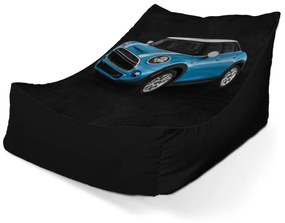 Sablio Sedací vak Lounge Mini sedan Černé pozadí - 120 x 100 x 80 cm