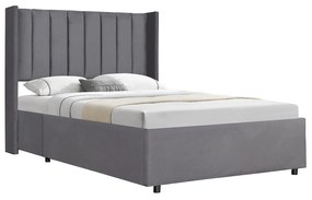 Juskys Čalouněná postel Savona 120 x 200 cm - tmavě šedá