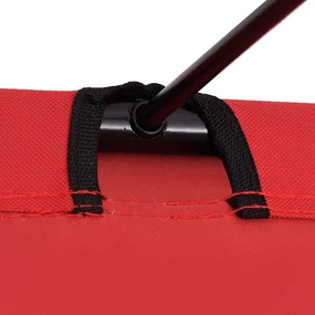 Kempingová postel 180 x 60 x 19 cm oxfordská látka ocel červená 312480