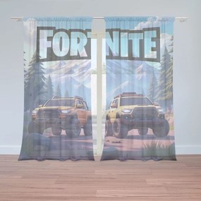 Sablio Záclony FORTNITE Off-road auta: 2ks 150x250cm