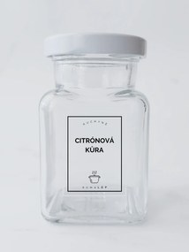 Samolepka na kořenky CITRÓNOVÁ KŮRA průhledná 3 × 4 cm tučné písmo