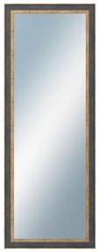 DANTIK - Zarámované zrcadlo - rozměr s rámem cca 60x160 cm z lišty ZVRATNÁ modrozlatá plast (3068)