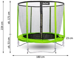 Zahradní trampolína SKY FLYER RING 2v1 180 cm