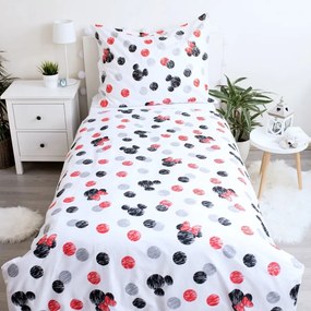 Bavlněné ložní povlečení Zamilovaní Minnie &amp; Mickey Mouse - Disney - 100% bavlna - 70 x 90 cm + 140 x 200 cm