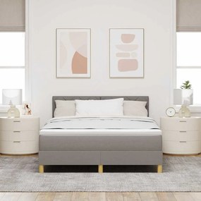 Postel s boxspringem s polštářem Taupe 140 x 190 cm textil 3338997