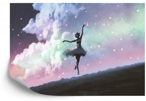 Fototapeta Baletka Tančící Na Pozadí Noční Oblohy Omyvatelný vlies 254x184