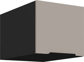 ARIA cb | horní skříňka 40 NAGU-36 1F výklopná | 40 cm | HLUBOKÁ | ANTI FINGERPRINT povrch | černá/béžová