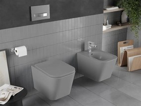 Mexen Teo WC Rimless s WC deskou slim, duroplast, světle šedá matná, 30854061