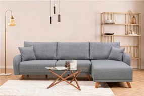 Hanah Home Rohová pohovka HERA šedá 237 cm