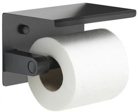 Gedy Držák toaletního papíru s poličkou, černá matná 283914