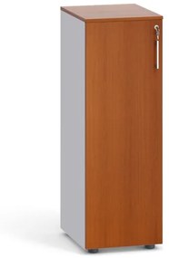 Nizká kancelářská skříň PRIMO, 1087 x 400 x 420 mm, šedá / třešeň
