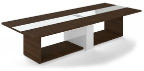 Jednací stůl Trevix 360 x 140 cm / Dub Charleston a bílá