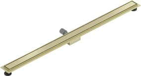 Mexen Flat, lineární podlahový žlab 160 cm, zlatá matná, 1A10160