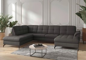 XXXLutz SEDACÍ SOUPRAVA, textil, kůže, antracitová Sit & More - Sedací soupravy - 00014401633G