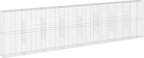 Gabionový koš s víkem 800 x 50 x 200 cm pozinkované železo 3295173