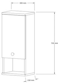 Koupelnová skříňka MIS 71x30 cm bílá