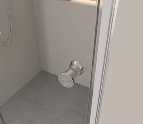 Erga Berlin, sprchový kout se skládacími dveřmi 70(dveře) x 70(stěna) x 195 cm, 6mm čiré sklo, chromový profil, ERG-V02-BERLIN-D070G070-CL-CR
