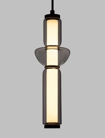 Šedé skleněné LED stmívatelné závěsné svítidlo ø 12 cm Ulon – Nova Luce