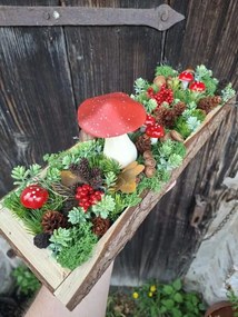 Dřevěný podnos "Houba" - 40 cm