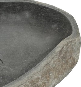 vidaXL Umyvadlo říční kámen oválné 45–53 cm [242668]