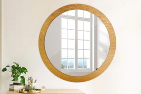 Kulaté zrcadlo s dekorem Kovový povrch fi 90 cm