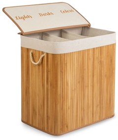 Bambusový proutěný koš na prádlo s víkem 150 l Massido ekologický úložný box