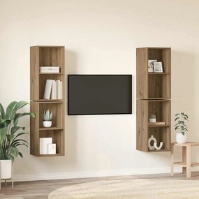 Sestava TV skříněk 4 ks Artisanový dub Kompozitní dřevo 3393563