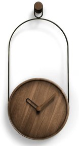 Designové nástěnné hodiny Nomon Eslabon Walnut Black 68cm