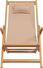 Skládací židle 2 ks, taupe látka a masivní dřevo 3214488