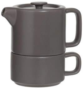 Čajový/kávový set se sítkem Natural Taupe