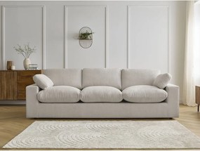Béžová manšestrová pohovka 250 cm Belair – Bobochic Paris